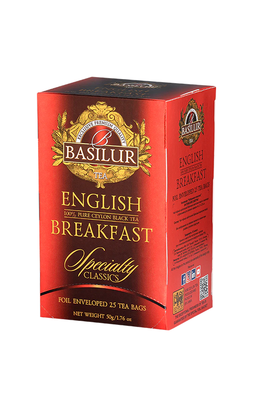 Trà Đen Ceylon Basilur English Breakfast - 50g (Hộp Giấy)